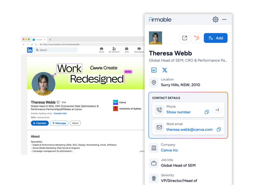 B2B Database Australia: Browser extensions - Firmable